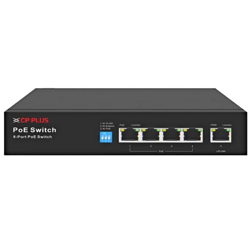 CP Plus POE Switch 4 Port HP4H1-6 – www.itcareonline.com